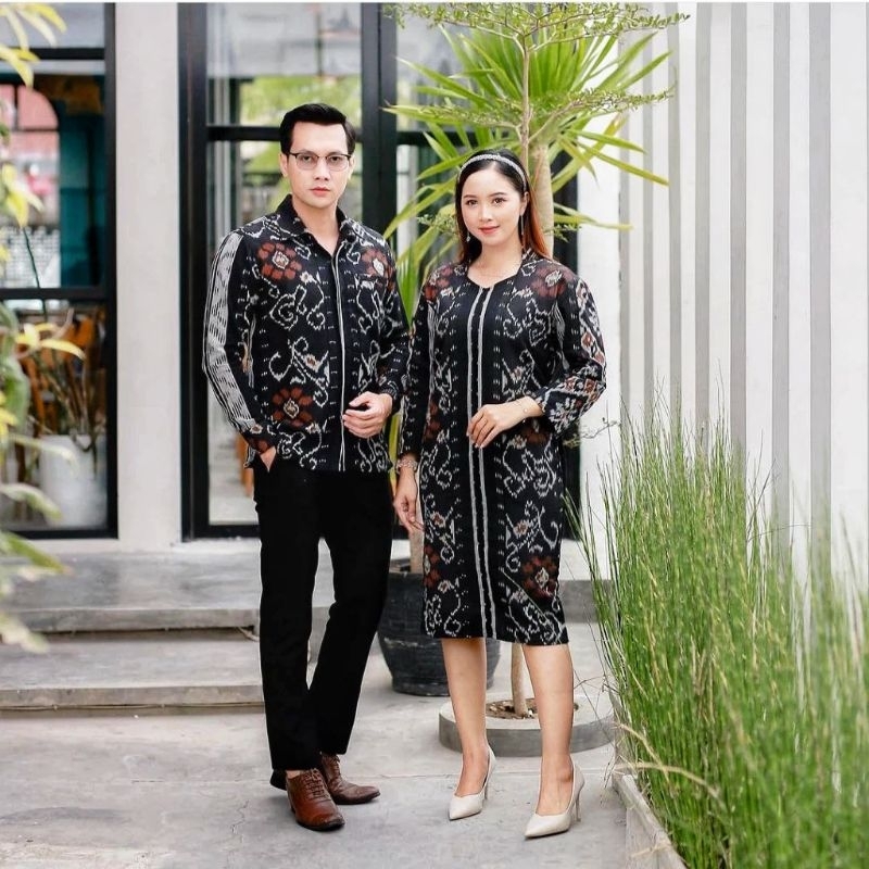 Jual Set Pakaian Couple Tenun Etnik Set Baju Tenun Prewedding Set Tenun Ikat Couple | Shopee ...