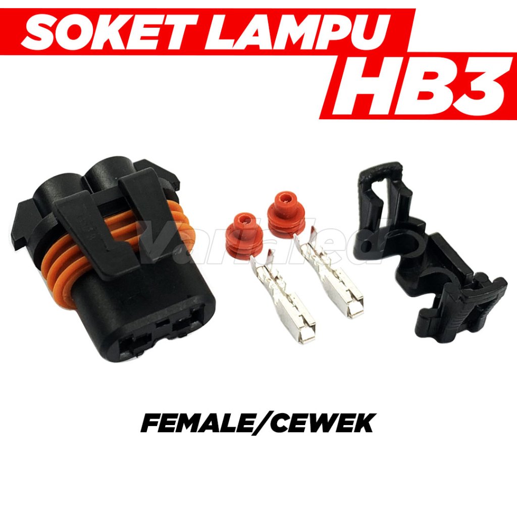Jual soket lampu hb3 9005 Female cewek mobil headlamp foglamp biled ...