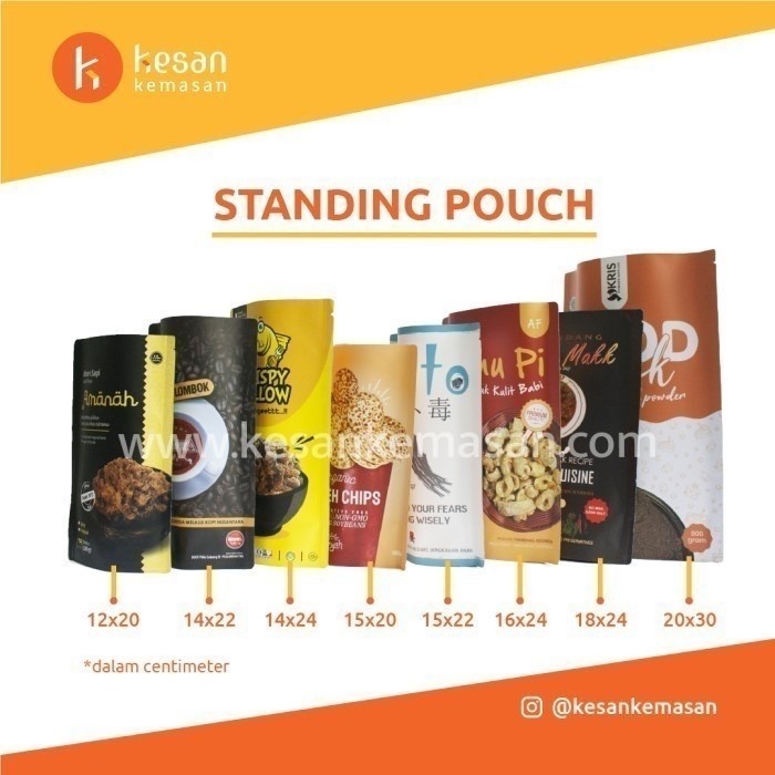 Jual STANDING POUCH ZIPPER 12cm x 20 cm | Shopee Indonesia