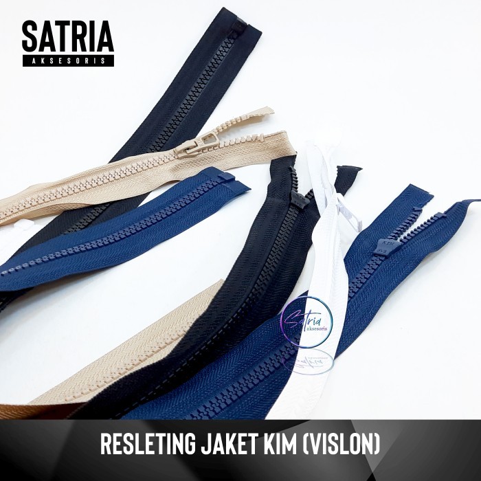 Jual RESLETING ZIPPER JAKET HOODIE KIM 75 CM / 30 INCH VISLON | Shopee Indonesia