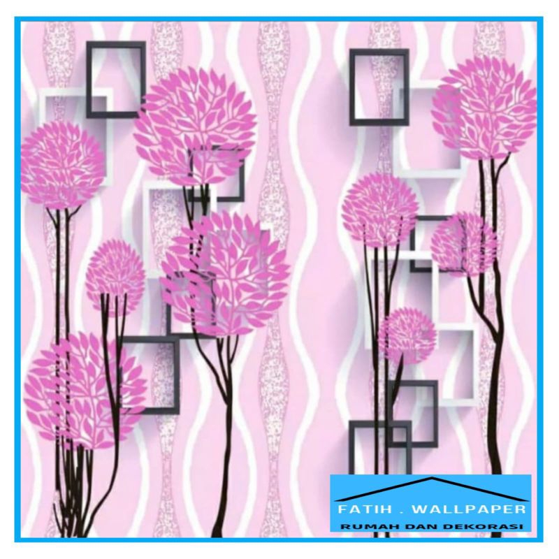 Jual Walpeper dinding sticker ruang tamu dan kamar motif bulat pink ...