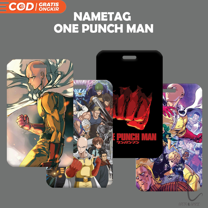 Jual (N009) Nametag One Punch Man Tanpa Tali / Card Holder Saitama / ID ...