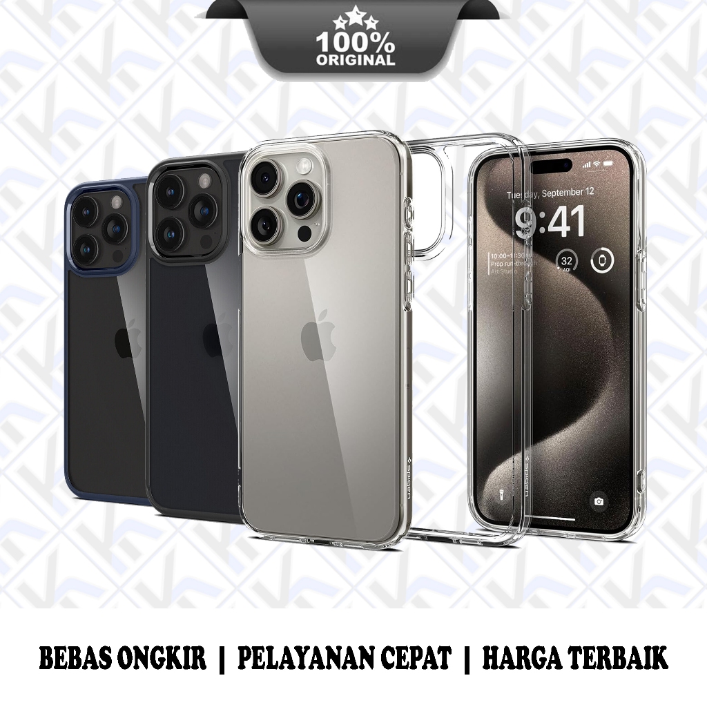 Jual Spigen Case iPhone 15 / Pro / Max / Plus Ultra Hybrid Anti Crack Transparent | Shopee Indonesia