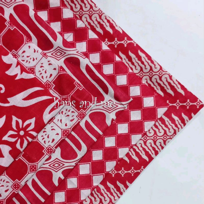 Jual Kain Perca Batik Motif Merah Putih (L) | Shopee Indonesia