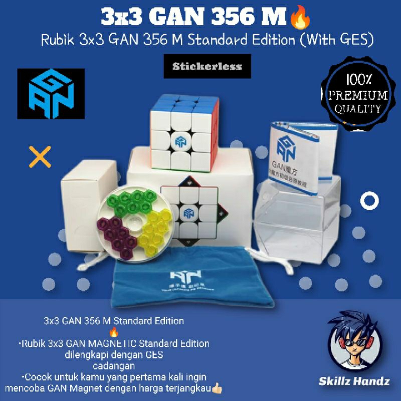 Jual Rubik GAN 3x3 356M Standard Edition (With GES) Magnetic ...