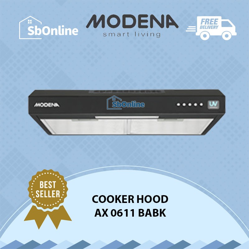 Jual MODENA AX 0611 BABK Purifier Slim cookerhood Hybrid 60cm | Shopee ...