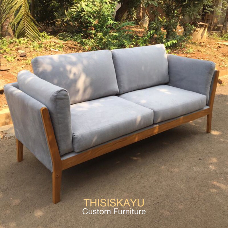 Jual SOFA TAMU MINIMALIS KLASIK NATURAL KAYU | SOFA RUANG KELUARGA TIPE ...