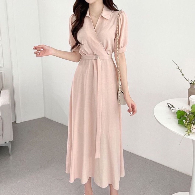 Jual Ornella Dress Simple Basic Plain Chic Minimalis Korean Style ...