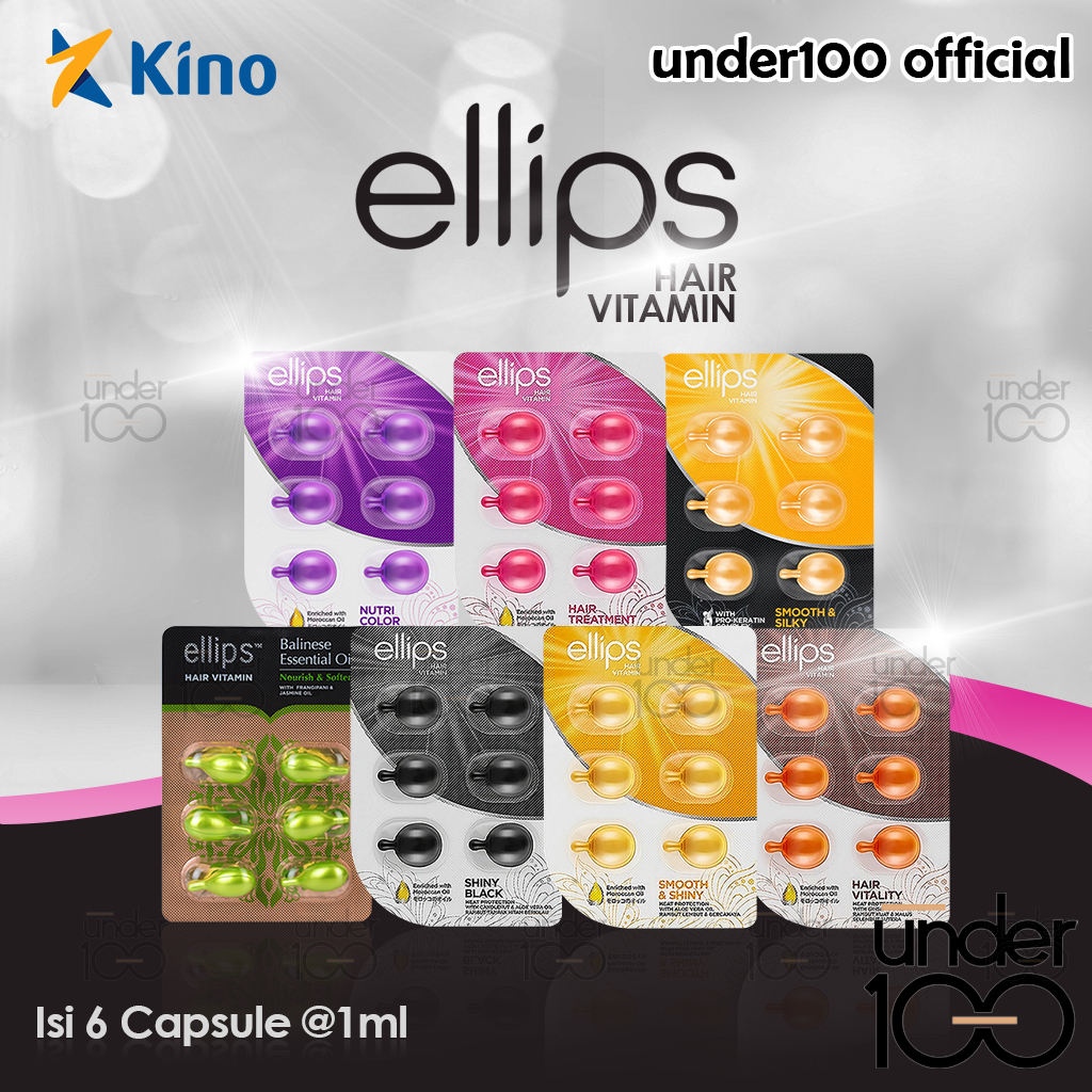 Jual Under100 Ellips Hair Vitamin | Vitamin Rambut 1 Blister Isi 6 ...