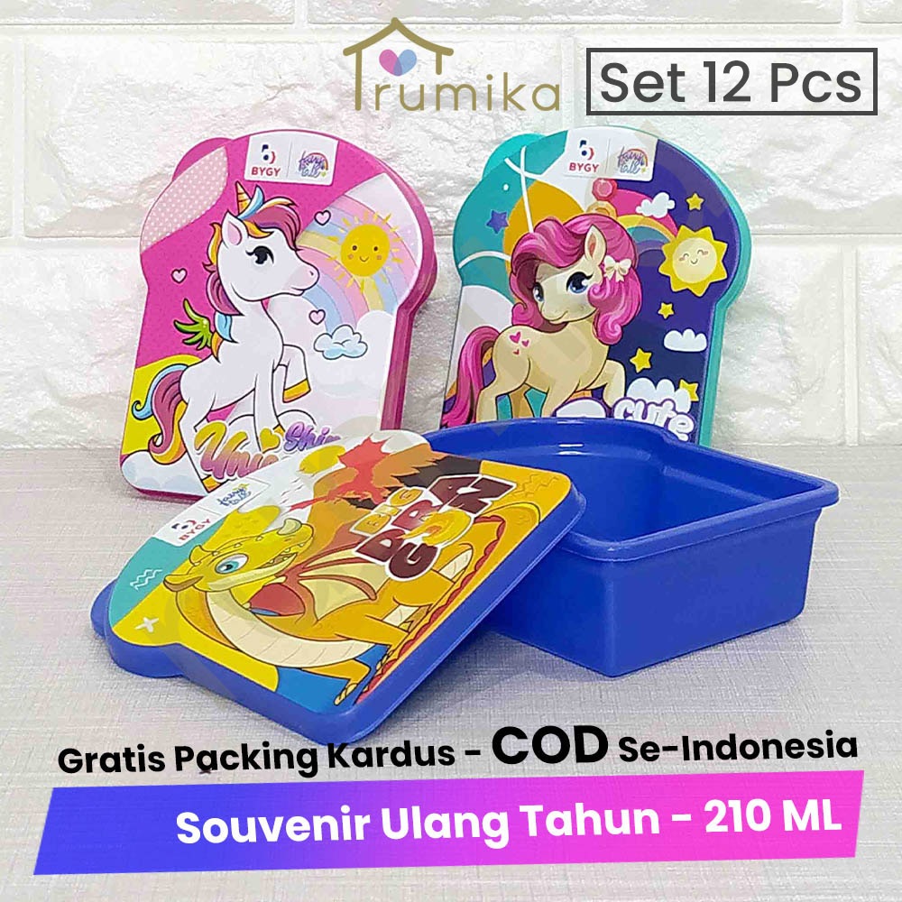 Jual [ LUSIN ] Lunch Box Gambar Tempat Makan - Mini Bread Souvenir ...
