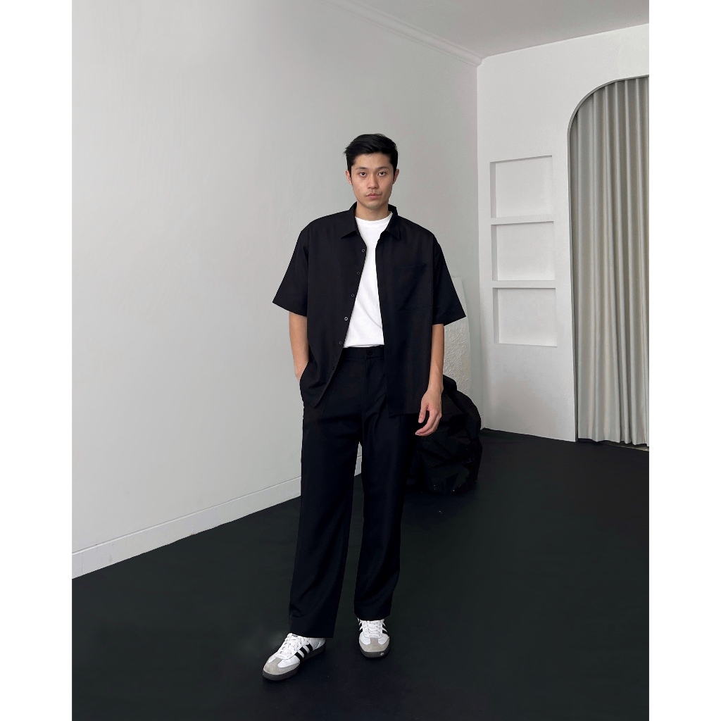 Jual ECINOS Man - Theo Boxy Shirt | Baju Pria | Kemeja Pria | Shopee ...