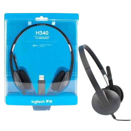 Jual LOGITECH HEADSET WIRED H340 STEREO HEADSET | Shopee Indonesia
