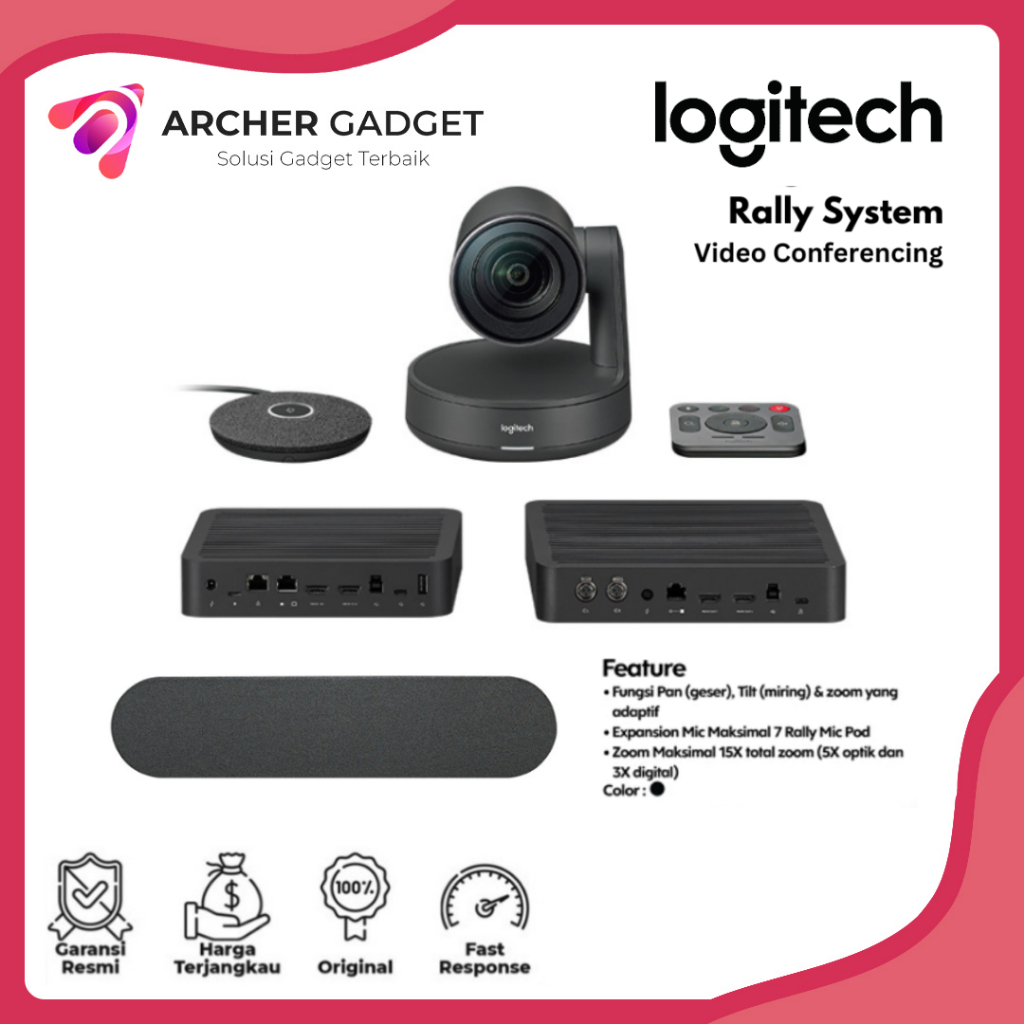 Jual Logitech Rally System Ultra-HD Video Conference | Garansi Tahun 2 ...