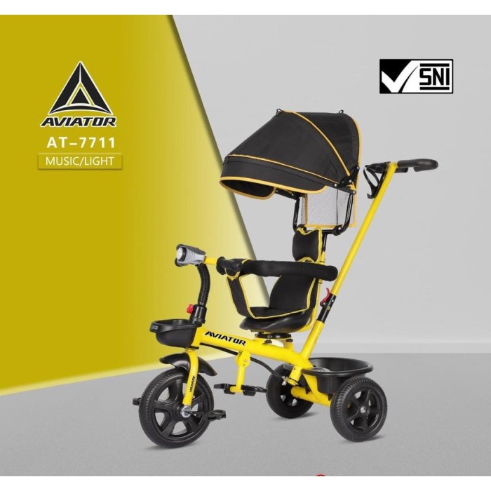 Jual Sepeda Anak Roda Tiga Tricycle Aviator AT - 7711 stroller bangku ...