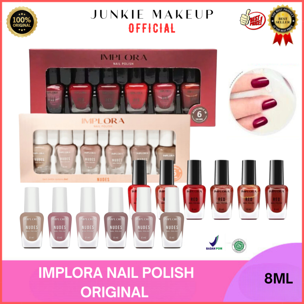 Jual 𝗝𝗨𝗡𝗞𝗜𝗘 𝗠𝗔𝗞𝗘𝗨𝗣 - Implora Kutek | Kutek Nail Art Tahan Lama | Cat ...