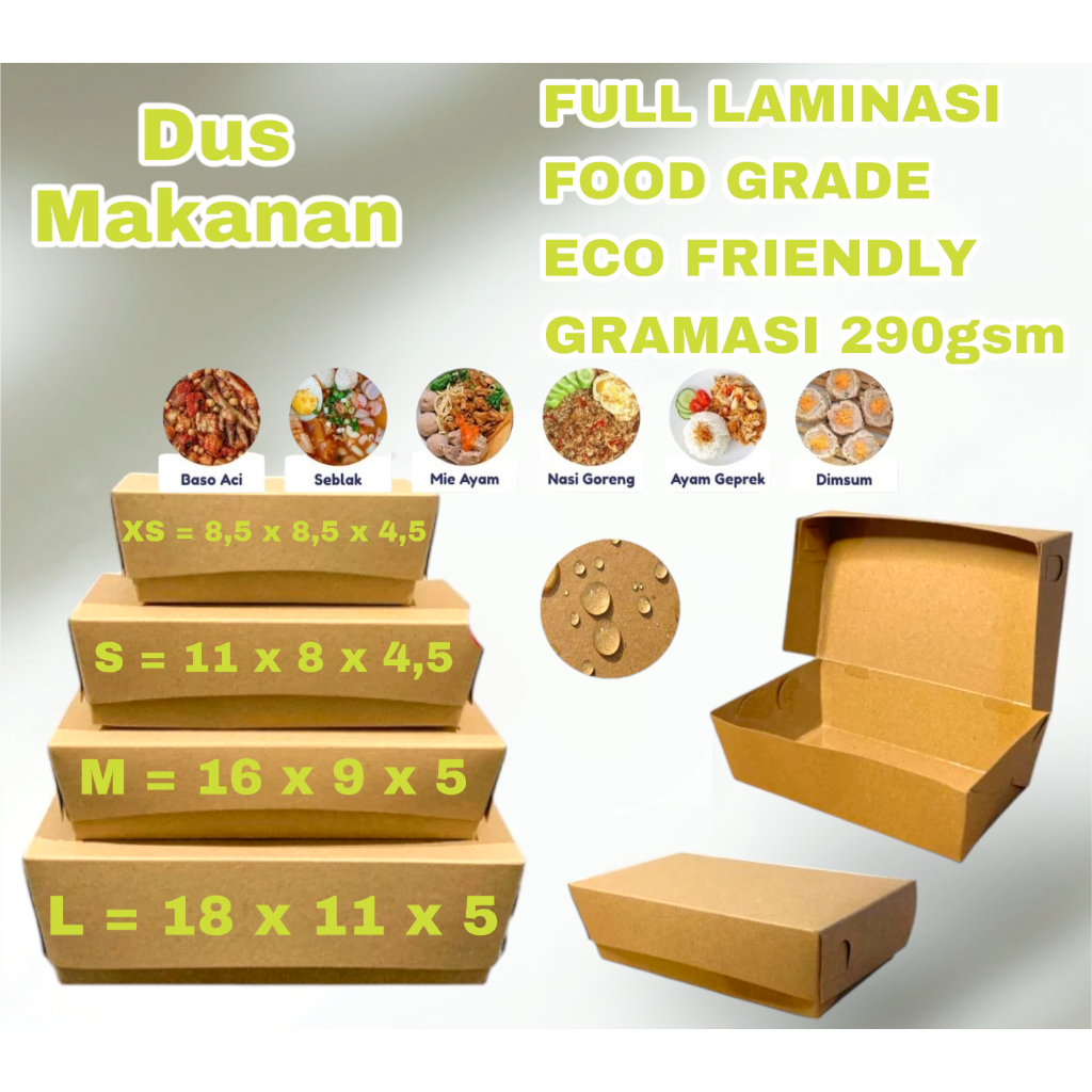 Jual Lunch Box Premium Size XS S M L Food Grade Gramasi 290 Bahan TebaL ...