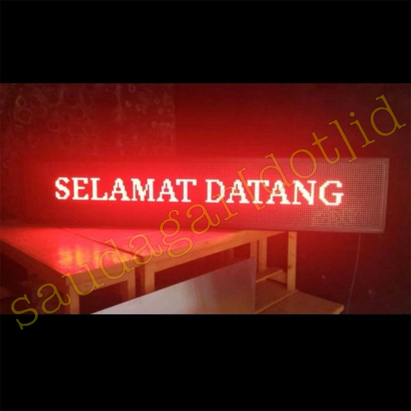 Jual LED Running Text OUTDOOR, MERAH 100 cm x 20 cm + WIFI 100cm x 20cm ...