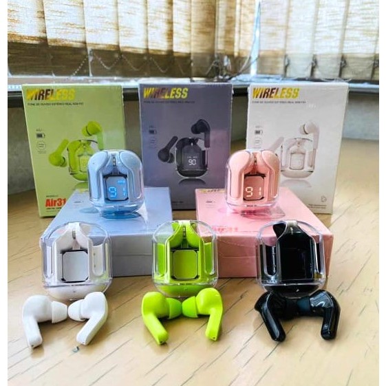 Jual TWS BLUETOOTH WIRELESS AIR31 - TWS BLUETOOTH TRANSPARAN AIR31 ...
