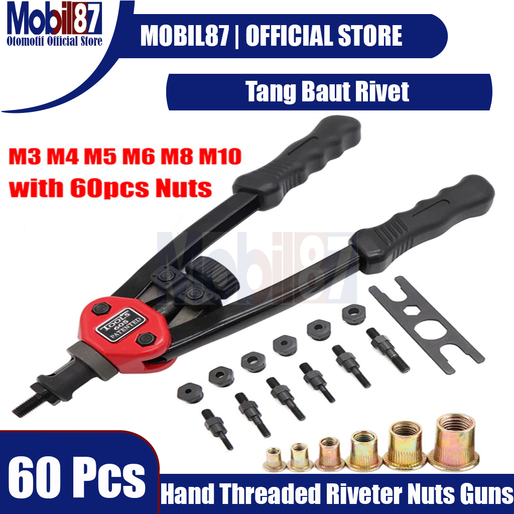 Jual HIFESON Hand Threaded Riveter Nuts Guns with Nuts 605 60PCS ...