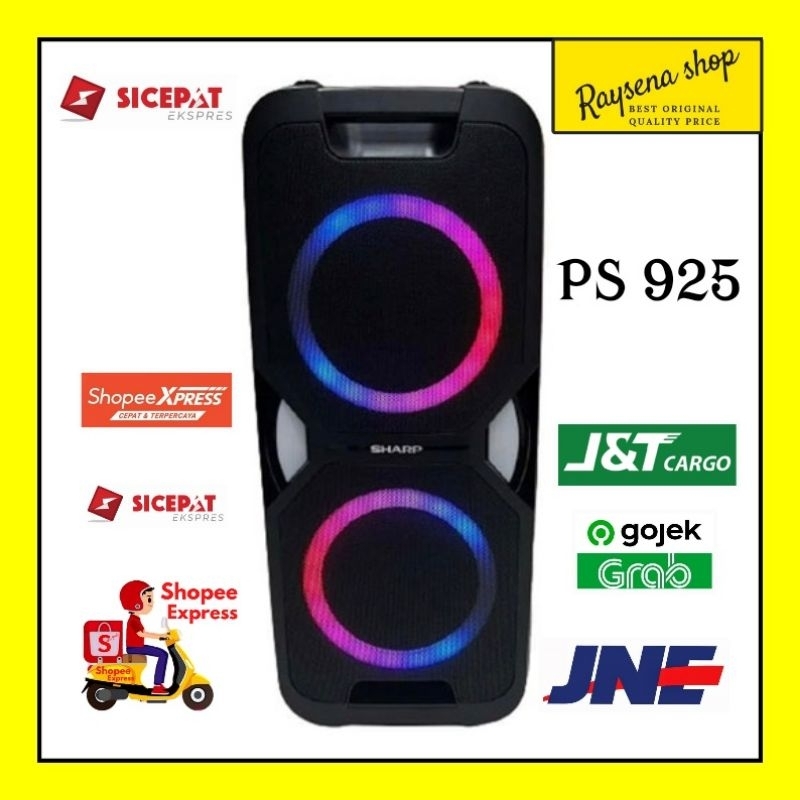 Jual SHARP PARTY PS 925 SPEAKER AKTIF PORTABLE SYSTEM BLUETOOTH PS-925 ...