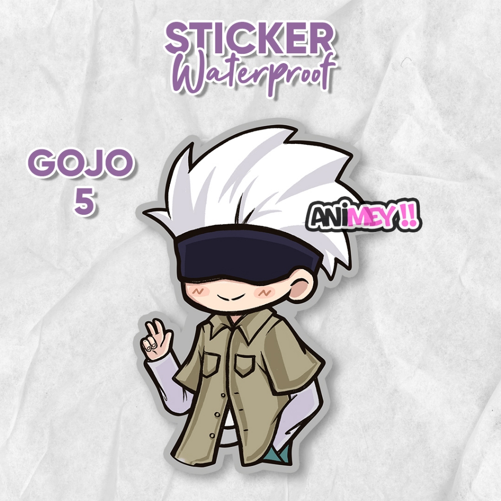 Jual Stiker Gojo Satoru Chibi / Sticker Anime Waterproof / Jujutsu ...