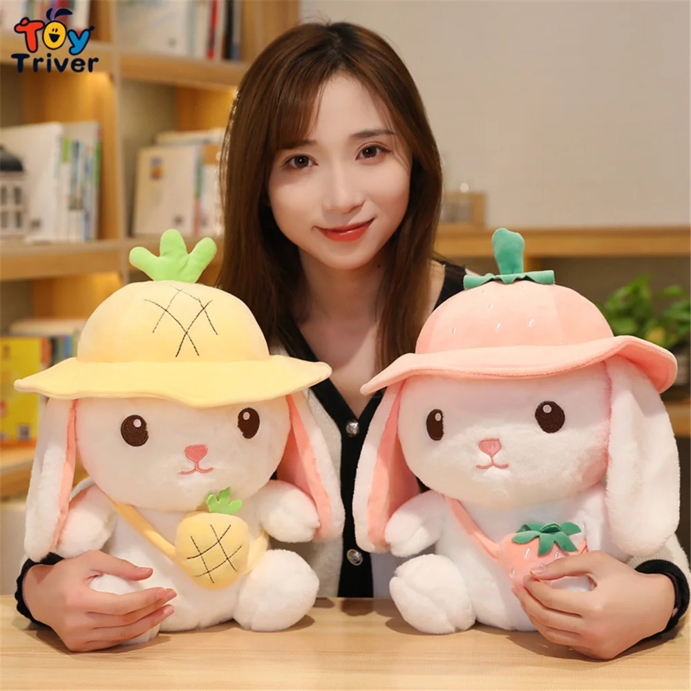 Jual Boneka Kelinci Bertopi Karakter Buah-Buahan Lucu Bahan PLUSH Yelvo ...