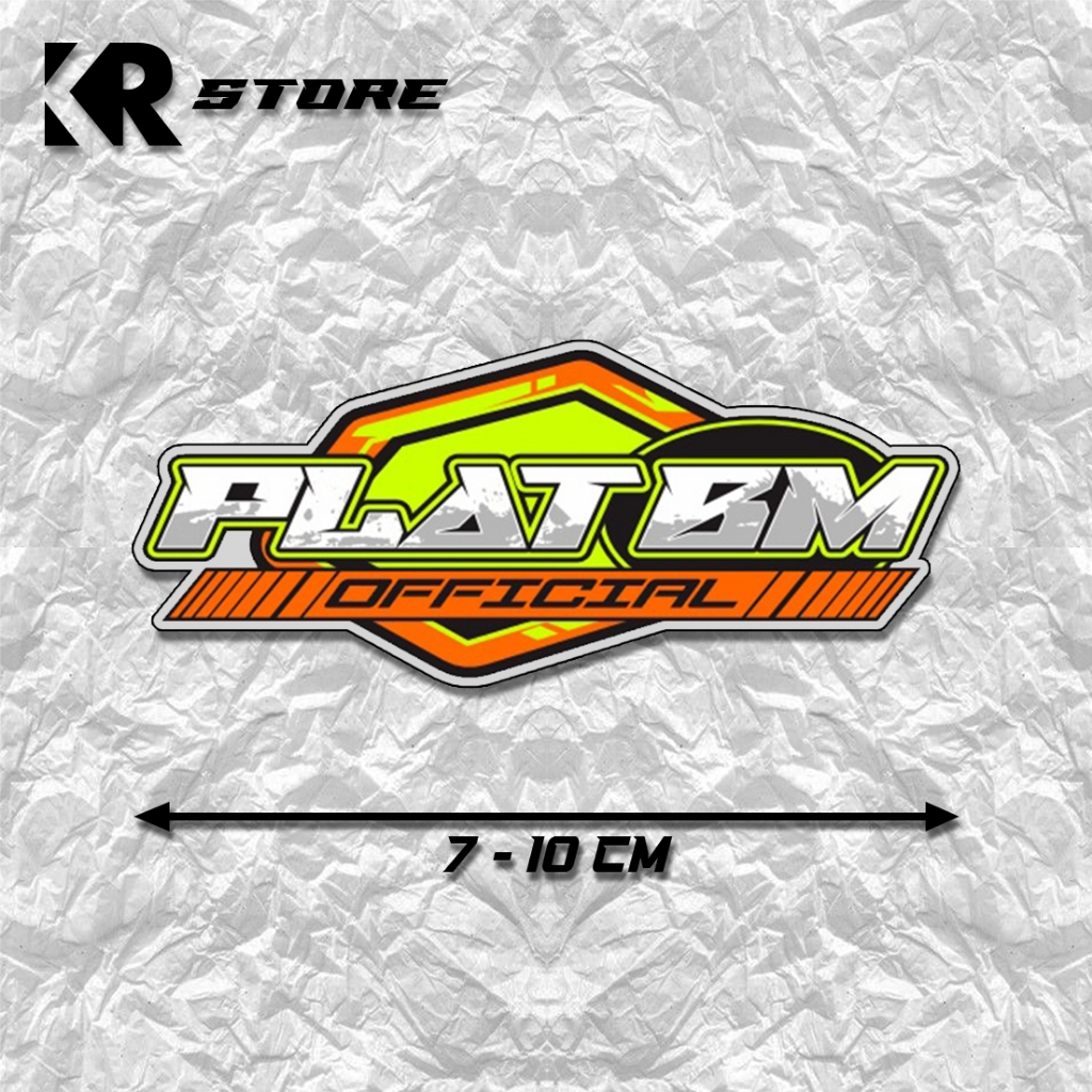 Jual Sticker PLAT BM OFFICIAL Sticker Racing | sticker motor | sticker ...