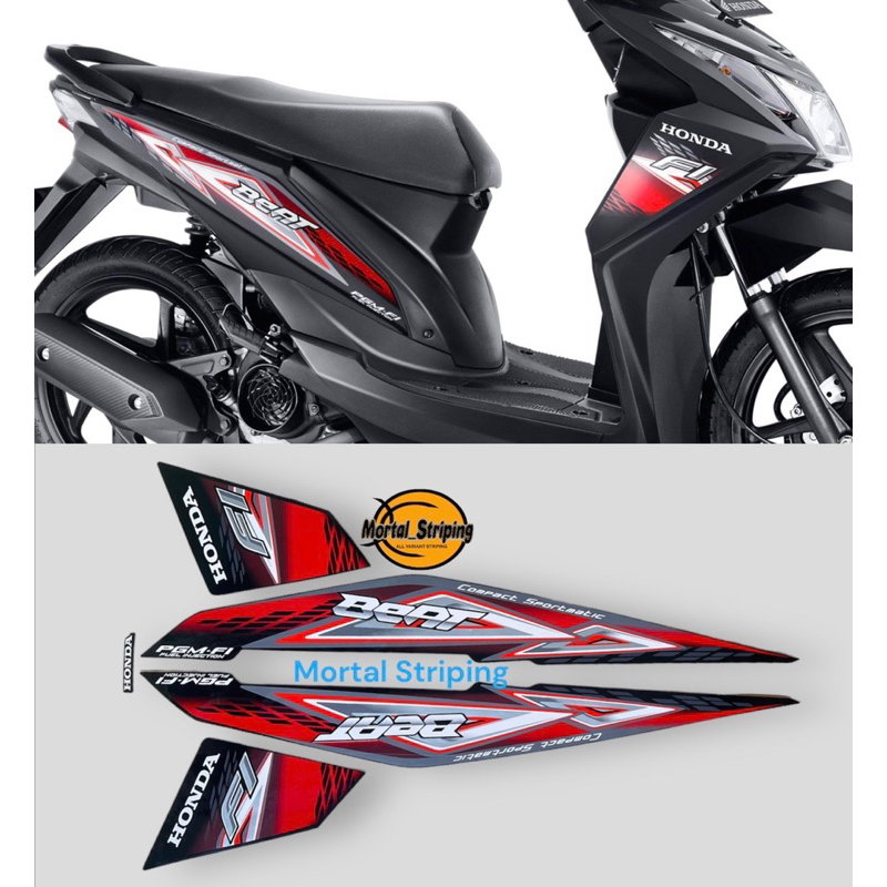 Jual STIKER STRIPING LIS LES POLET BODY MOTOR HONDA BEAT FI 2013 2014 ...