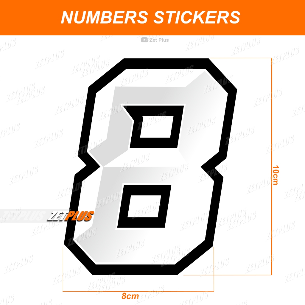 Jual STIKER ANGKA RACING /sticker 1 2 3 4 5 6 7 8 9 0/motor cross MX ...