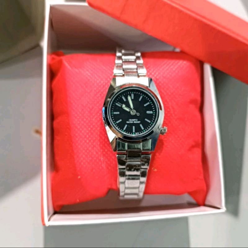 Jual jam tangan rantai silver jam tangan wanita diameter kecil 2,4cm ...