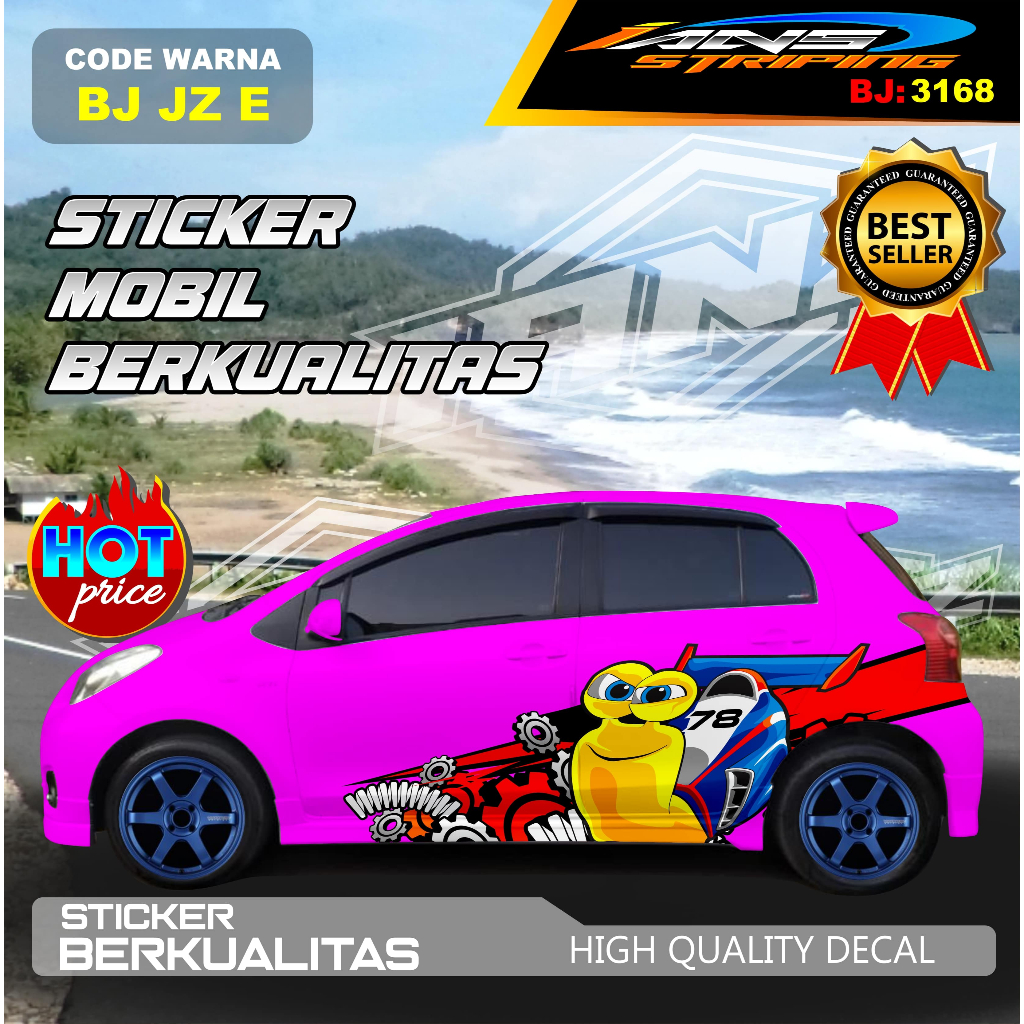 Jual BJ 3168-DECAL SEMUA JENIS MOBIL BISA PAKAI DESAIN-STIKER DECAL ...