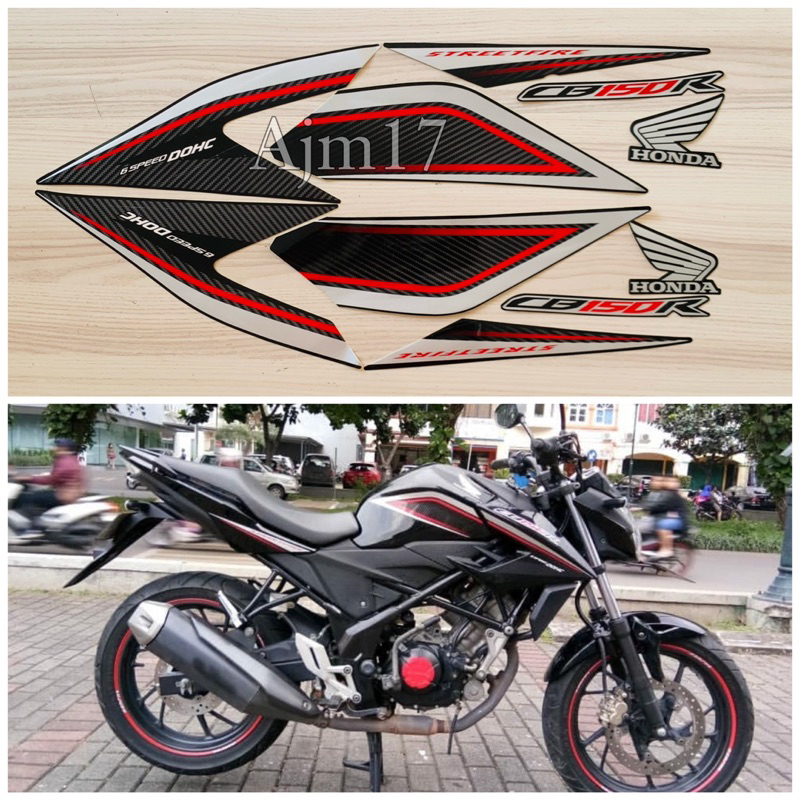 Jual STIKER STRIPING CB 150 R CB 150R CB150R 2016 HITAM | Shopee Indonesia