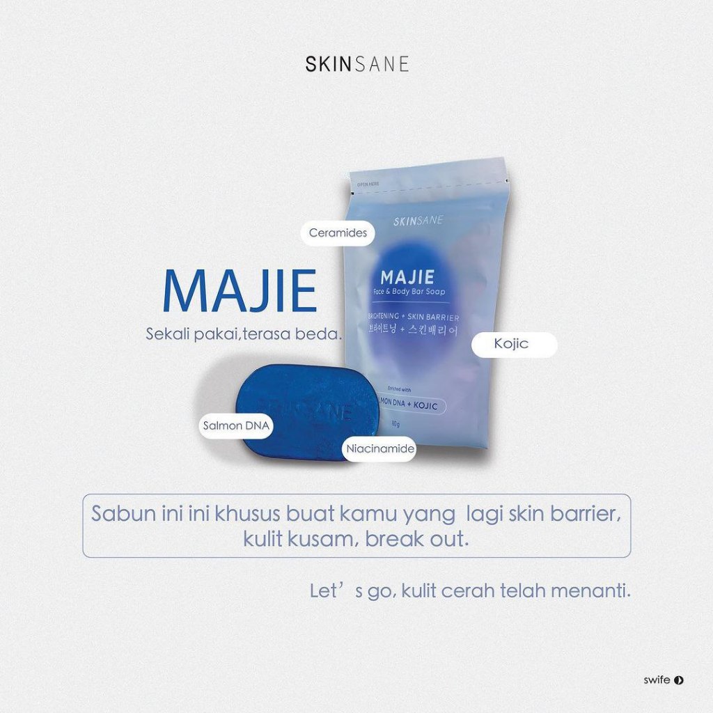 Jual Majie Brightening Skin Barrier Bar Shop Skinsane | Shopee Indonesia