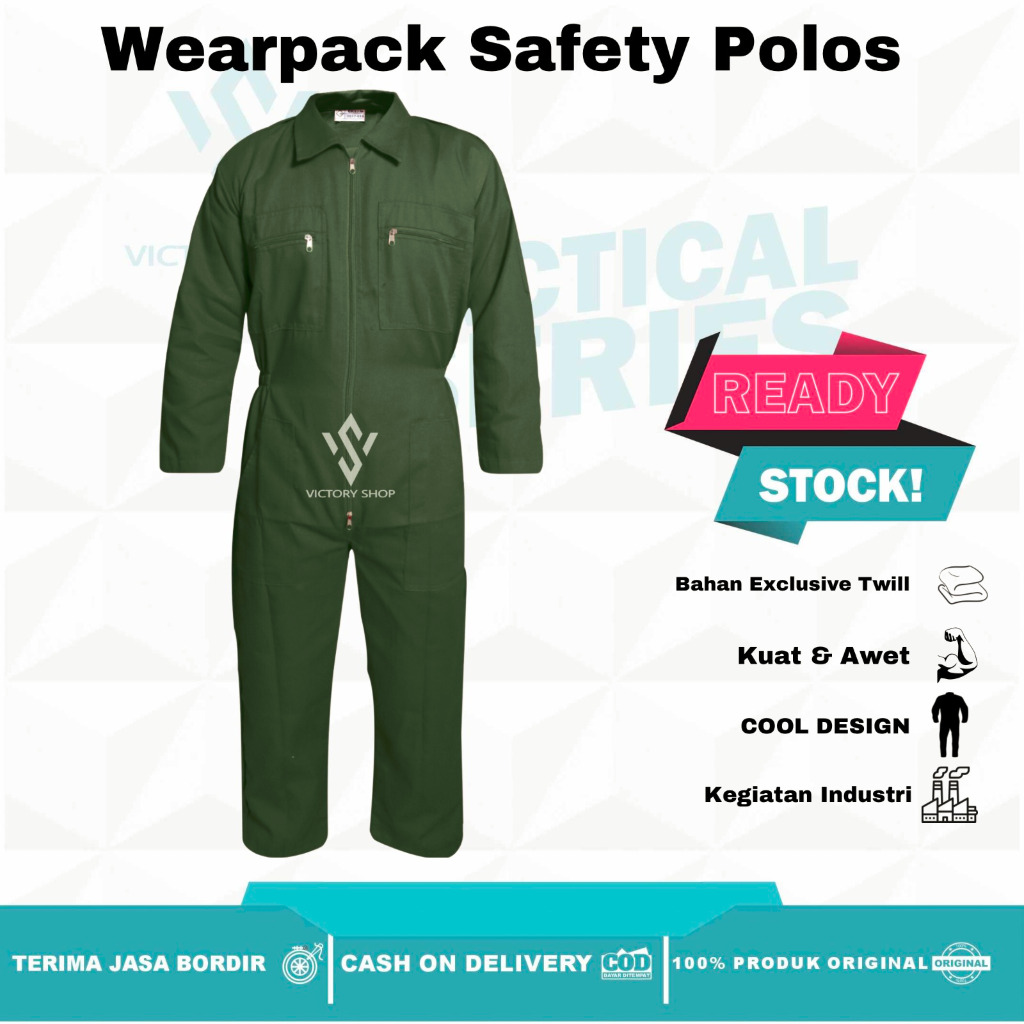 Jual Wearpack Safety Polos wearpak Baju bengkel seragam kerja proyek ...
