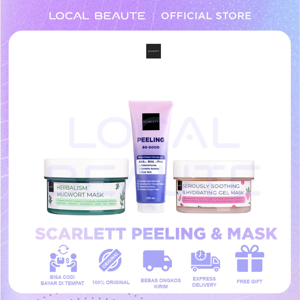 Jual Local Beaute - Scarlett Whitening Herbalism Mugwort Mask ...