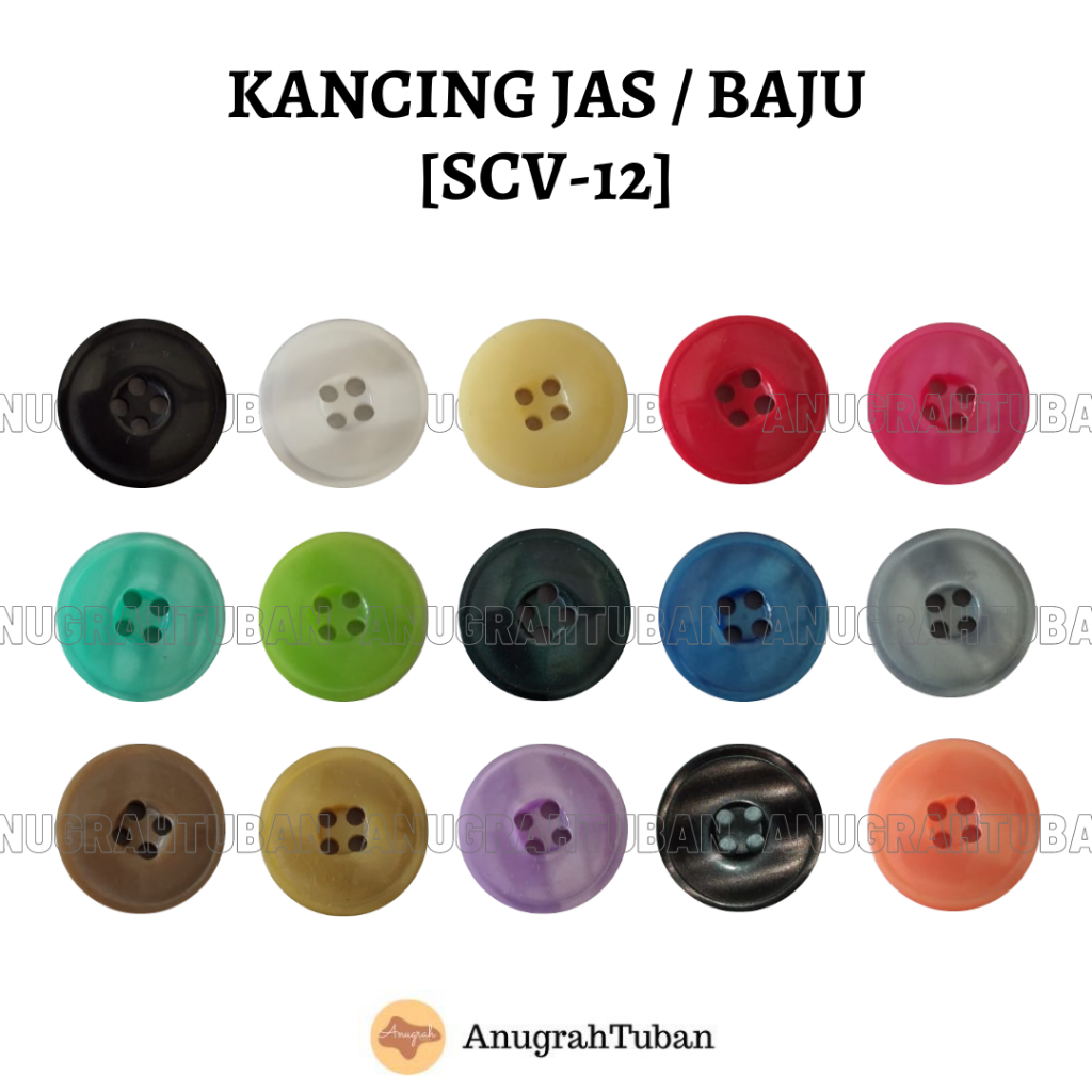 Jual [24L] SCV-12 Kancing Baju/Kemeja/Jas/Celana/Tunik/Hem/Seragam ...