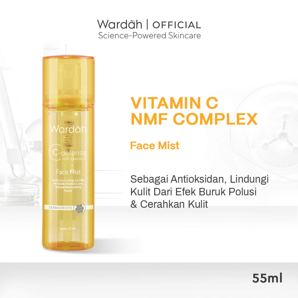 Jual Wardah C-Defense Face Mist l Netto 55 ML | Shopee Indonesia