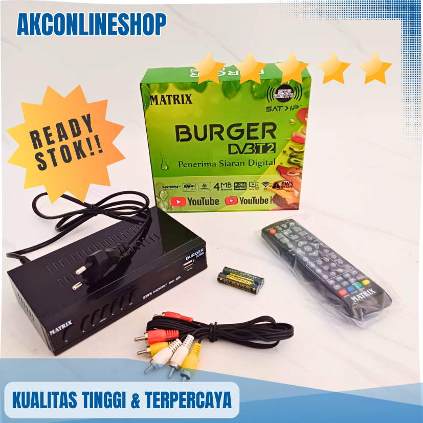 Jual STB MATRIX BURGER DVBT2 | Shopee Indonesia