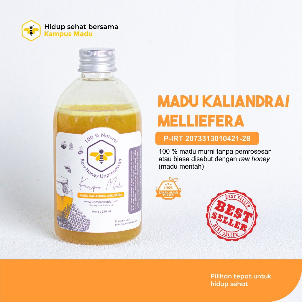 Jual Madu Asli (Raw Honey) Melliefera KALIANDRA (nektar murni mengikuti musim bunga) | Shopee ...