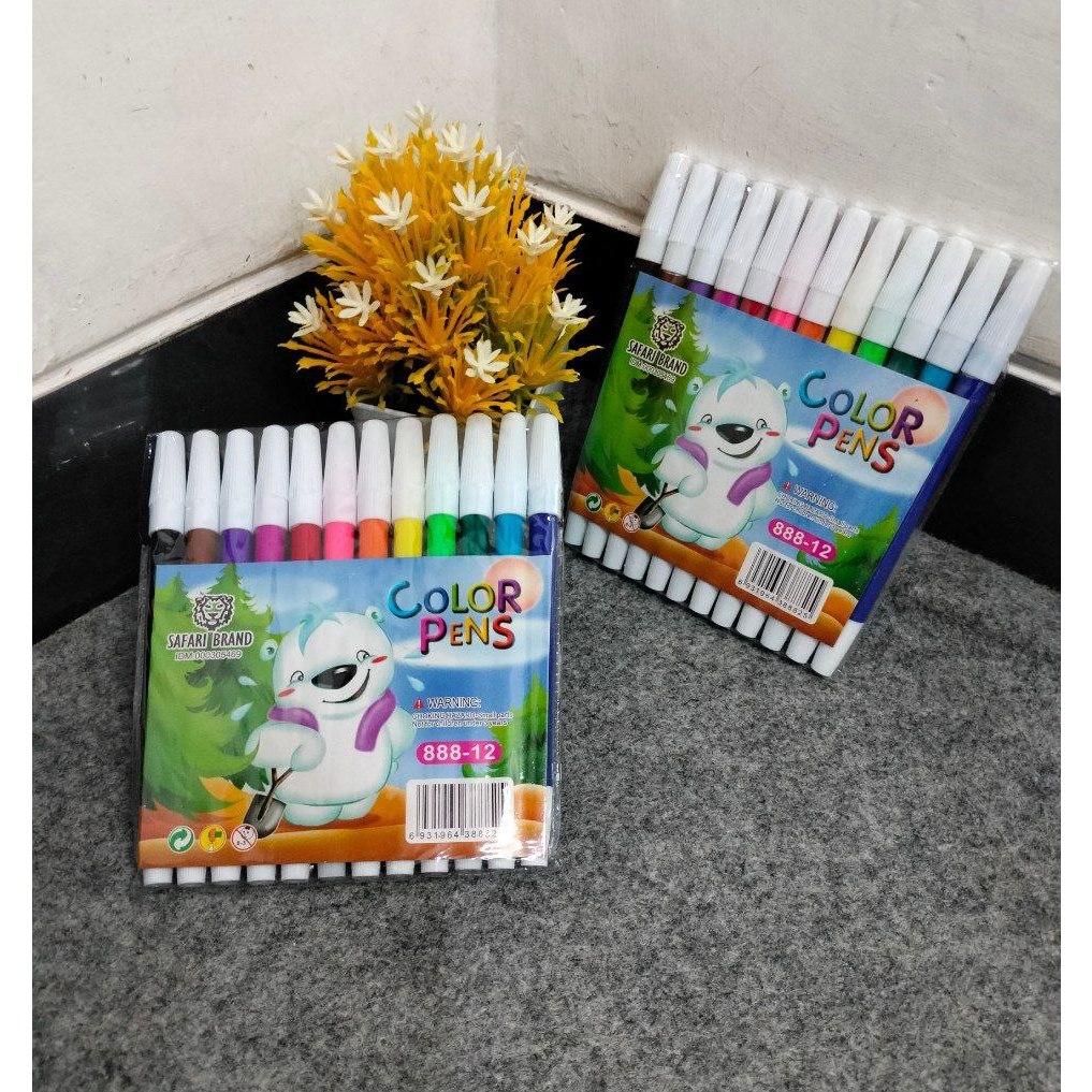 Jual SAFARI BRAND SPIDOL WARNA 1 PAK ISI 12 PCS | Shopee Indonesia