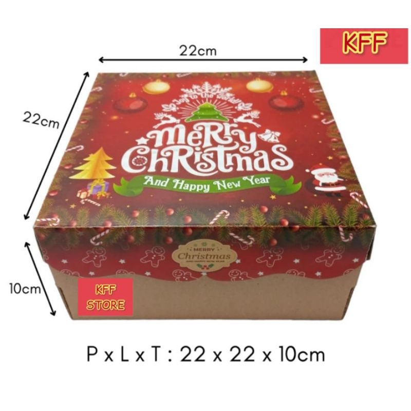 Jual Box Natal 22x22x10cm (per pcs) | Shopee Indonesia