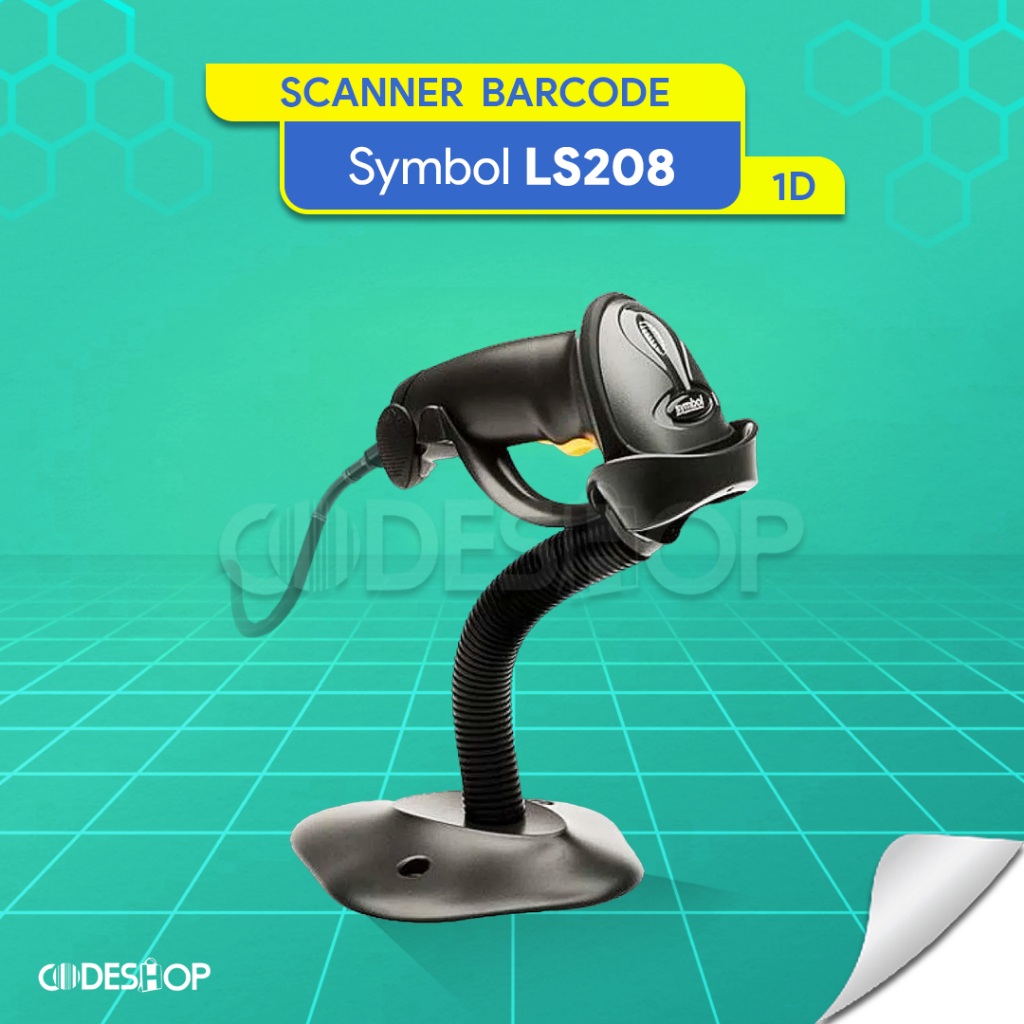 Jual Motorola Symbol Zebra LS2208 USB Handheld Barcode Scanner 1D Laser ...