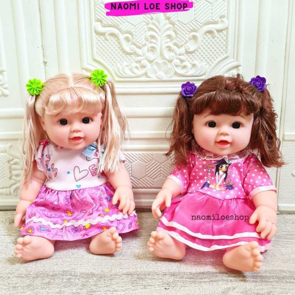 Jual BONEKA FULL karet mainan Boneka my cute baby full karet dapat tas ...