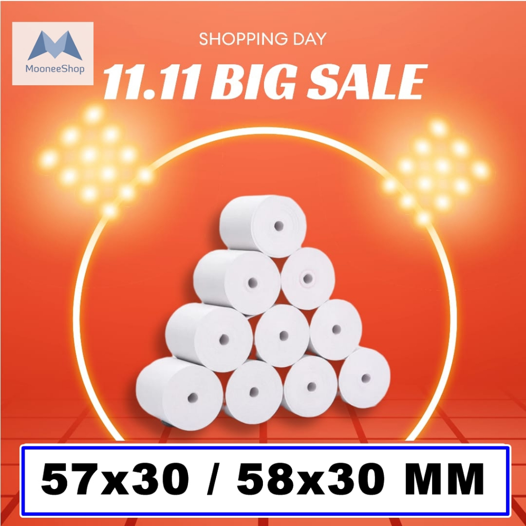 Jual Kertas Thermal Paper Roll 57x30 58x30 Termal EDC Thermal Printer ...
