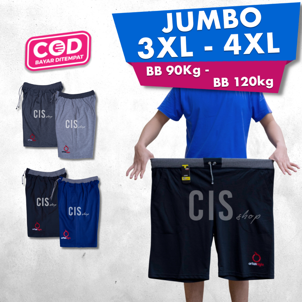 Jual Celana pendek jumbo Berat Badan 80 kg 100 kg 110 kg 10 kg ukuran ...