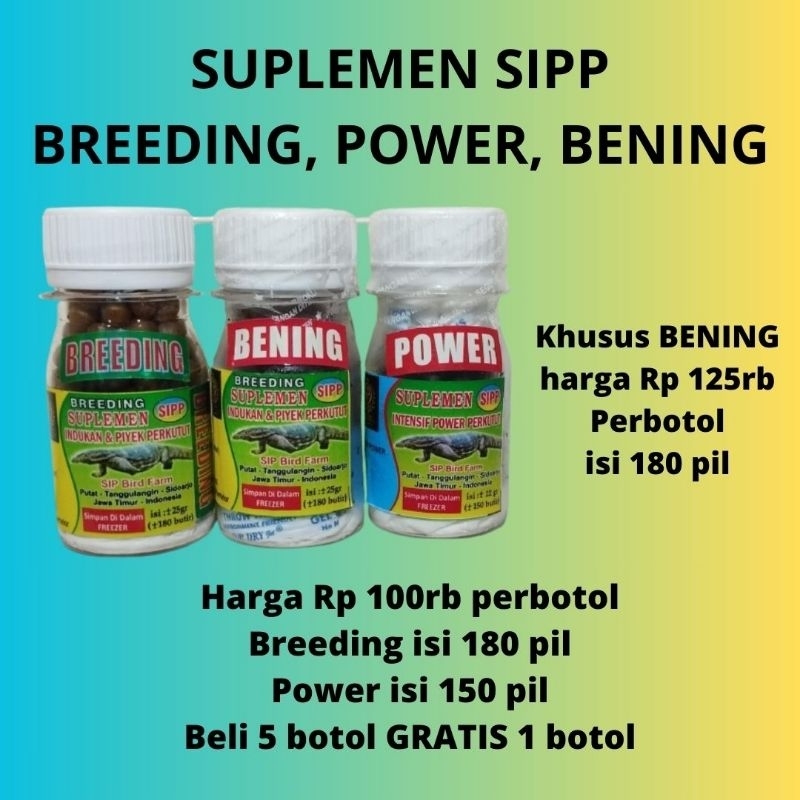 Jual Suplemen SIPP Perkutut Breeding Power Bening | Shopee Indonesia