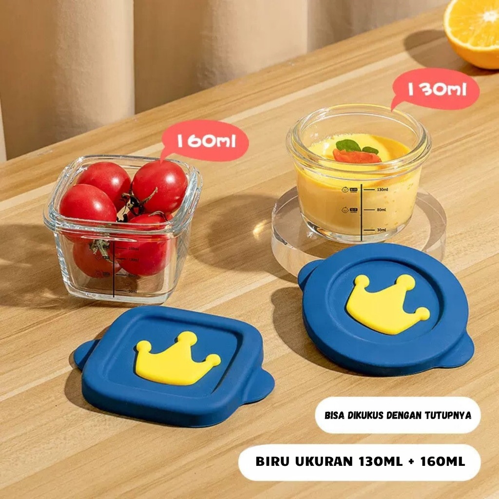 Jual BYSHOP.ID| Food Container Wadah Mpasi Kaca Tutup Silikon| Food ...
