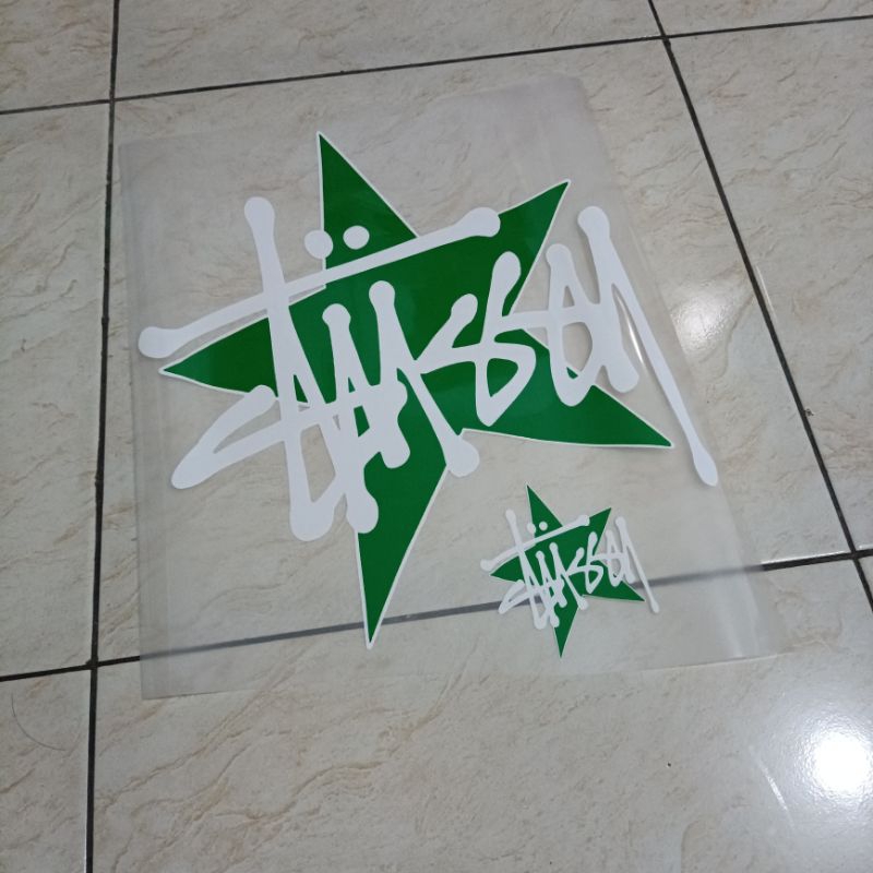 Jual SABLON DTF STUSSY STAR GREEN SABLON DTF | Shopee Indonesia