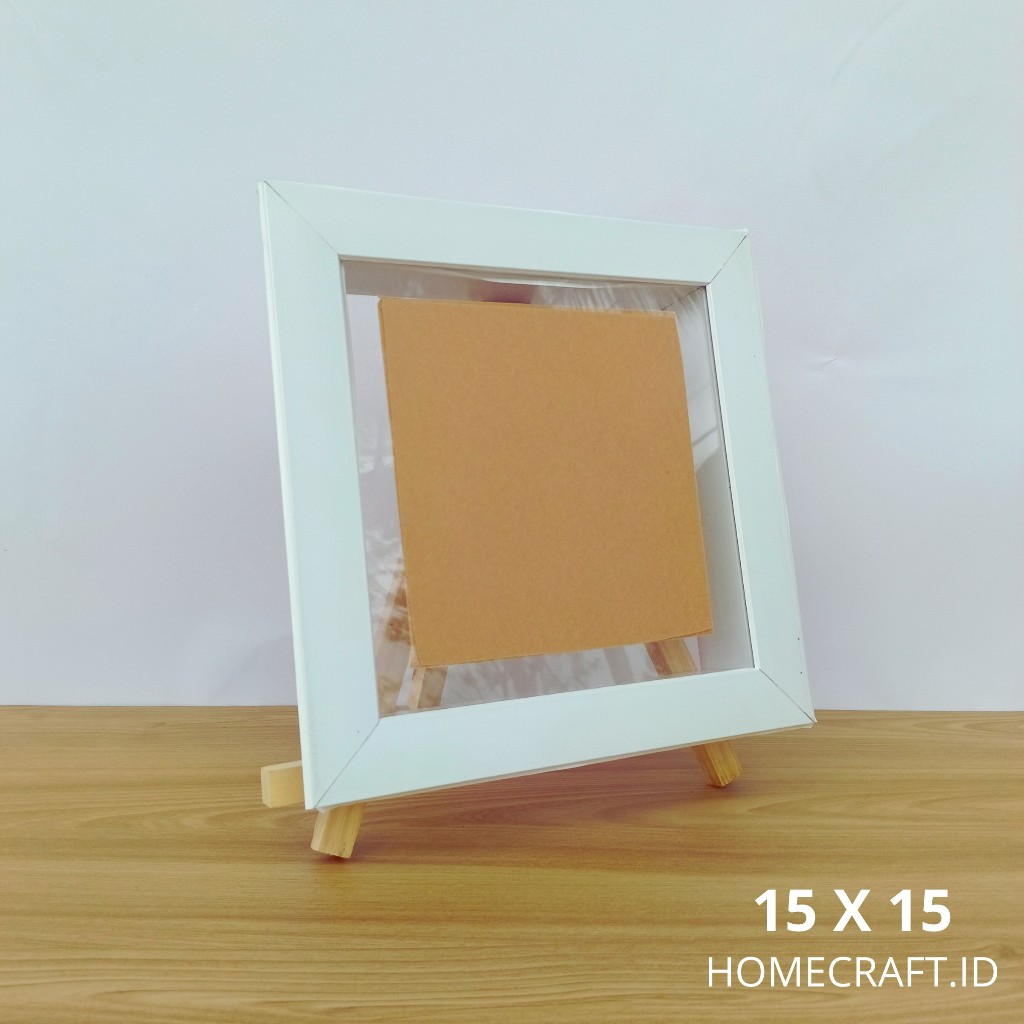 Jual Pigura/Bingkai pop up 3D Putih ukuran 15x15 cm + akrilik antipecah ...