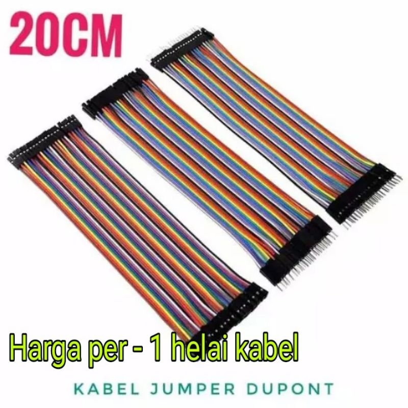 Jual Kabel Jumper Dupont Pelangi 20cm FF FM MM | Shopee Indonesia